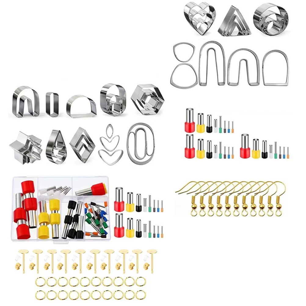 5 Sets Handmade Earring Mold Stainless Steel Earrings Pottery Cutters ...
