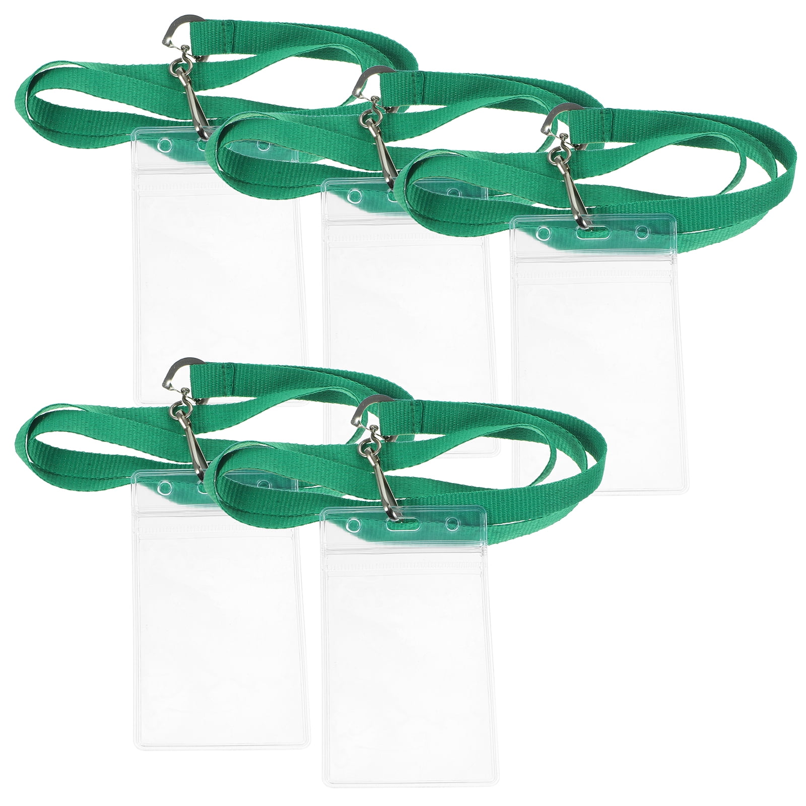 5 Sets ID Lanyard Badge Holder Photo Cards Cover Rope Office Chaiers ...