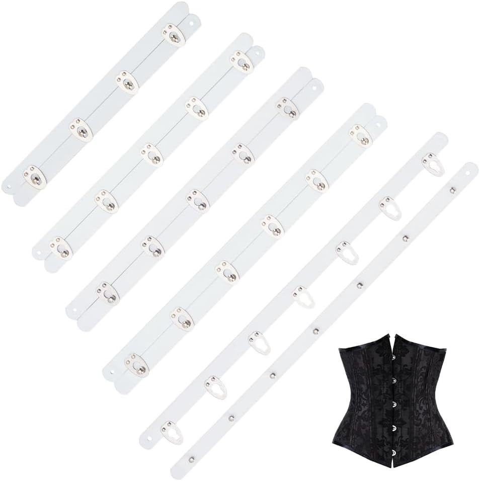 5 Sets Iron Spring Corset Busks 5 Style White Corset Busk Steel Boning ...