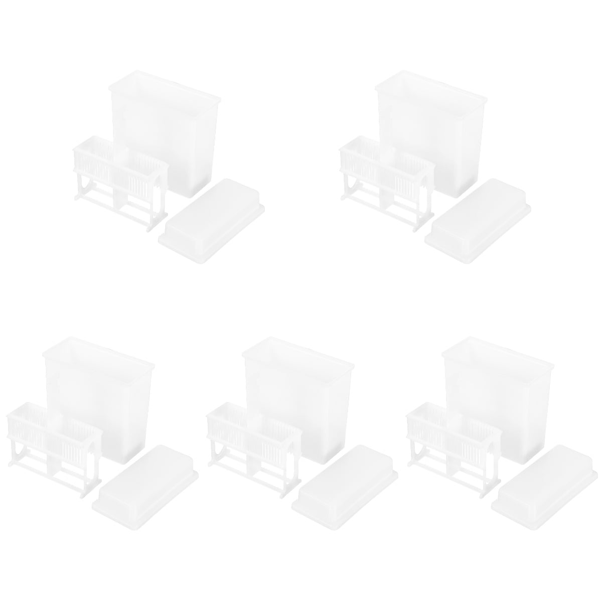 5 Sets Laboratory Microscope Slides Staining Rack Plastic Slides ...