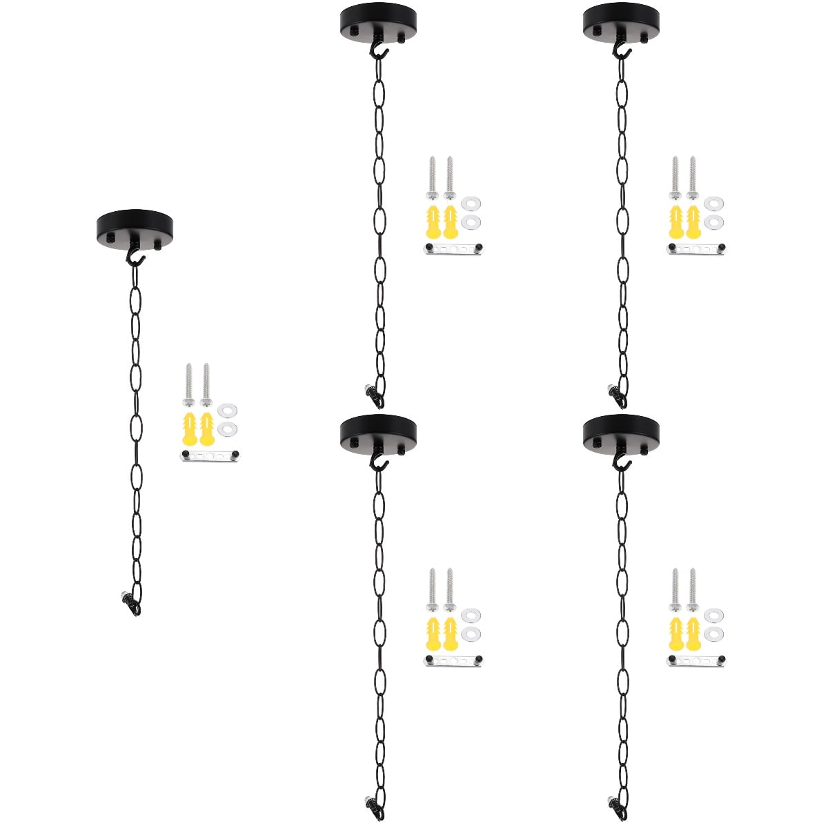 5 Sets Lamp Ceiling Hanging Chain Light Canopy for Fixture Black ...