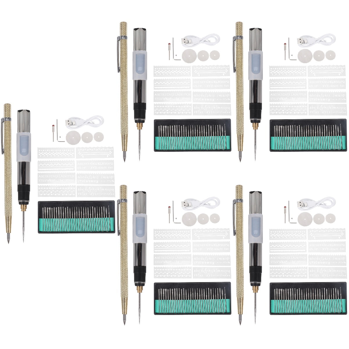 5 Sets Lettering Carving Engraving Device 25W Electric Grinding Pen DIY ...