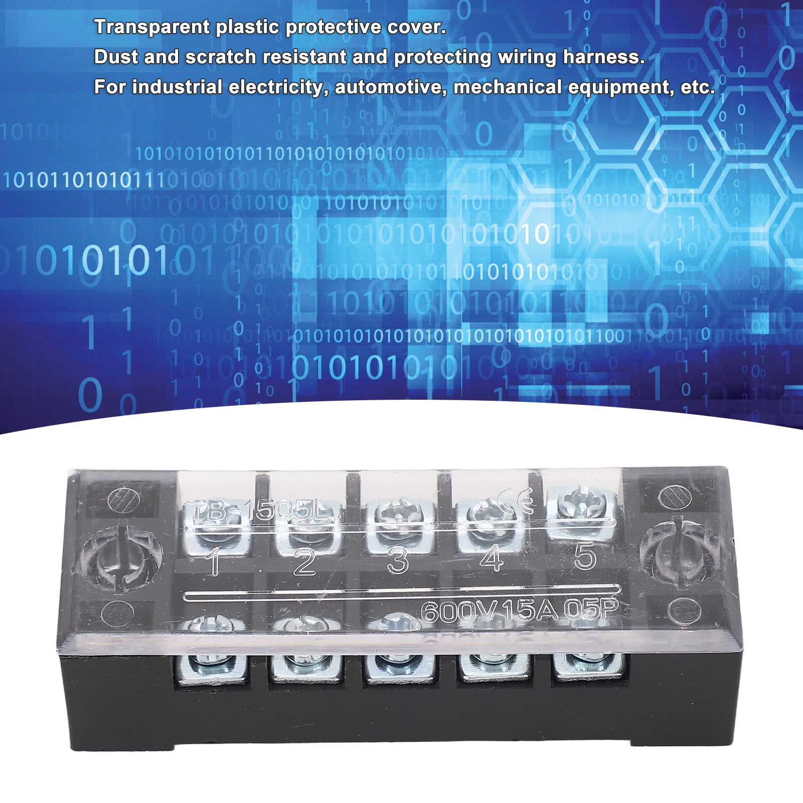 5 Sets M3 Screw Terminal Power Distribution Block 5-Terminal Bus Bar ...