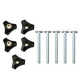 5 Sets M8 T-Track Bolts Knobs T Slot Bolts And Knobs Clamps For ...