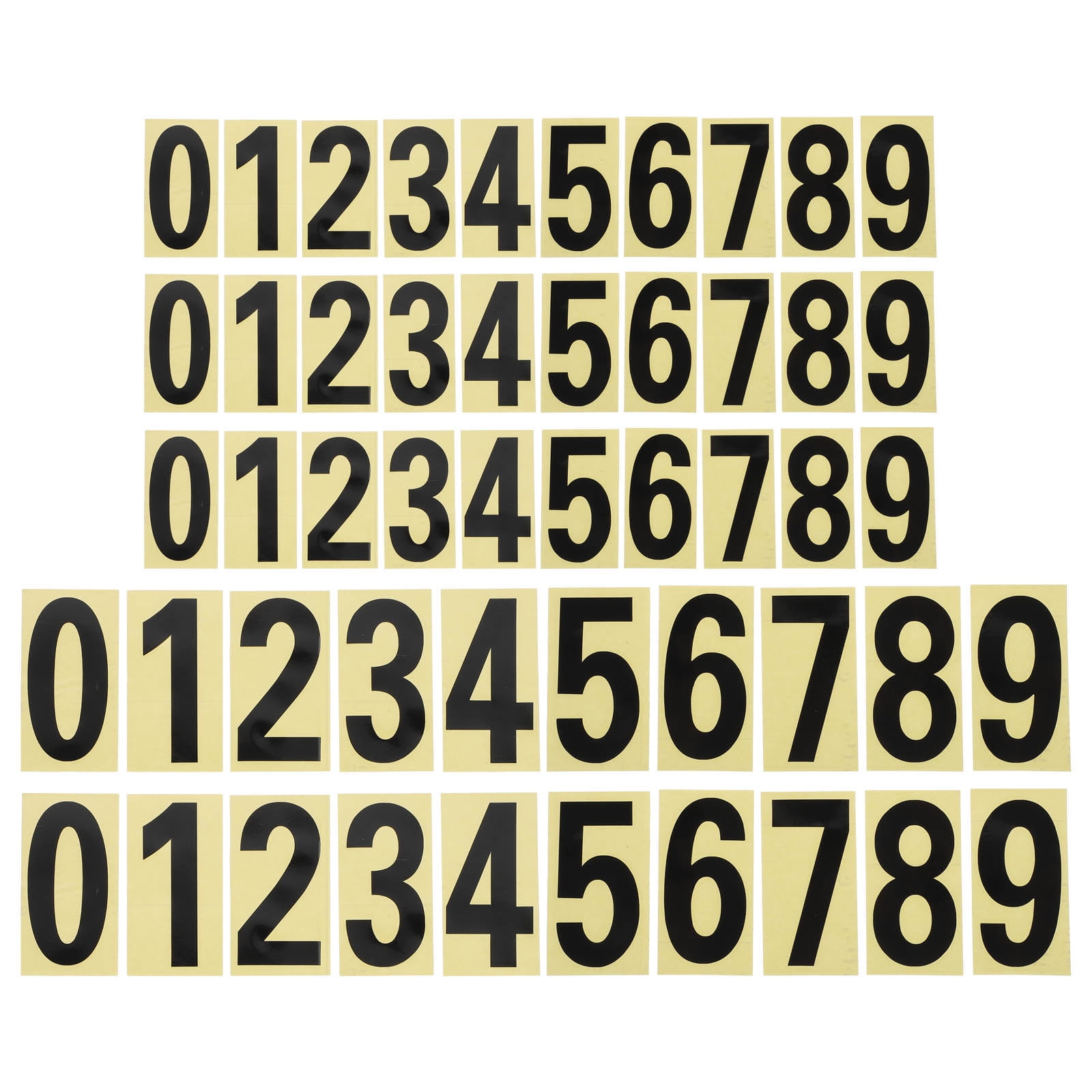5 Sets Mailbox Number Stickers Self-adhesive Numbers Decal Decals Black ...