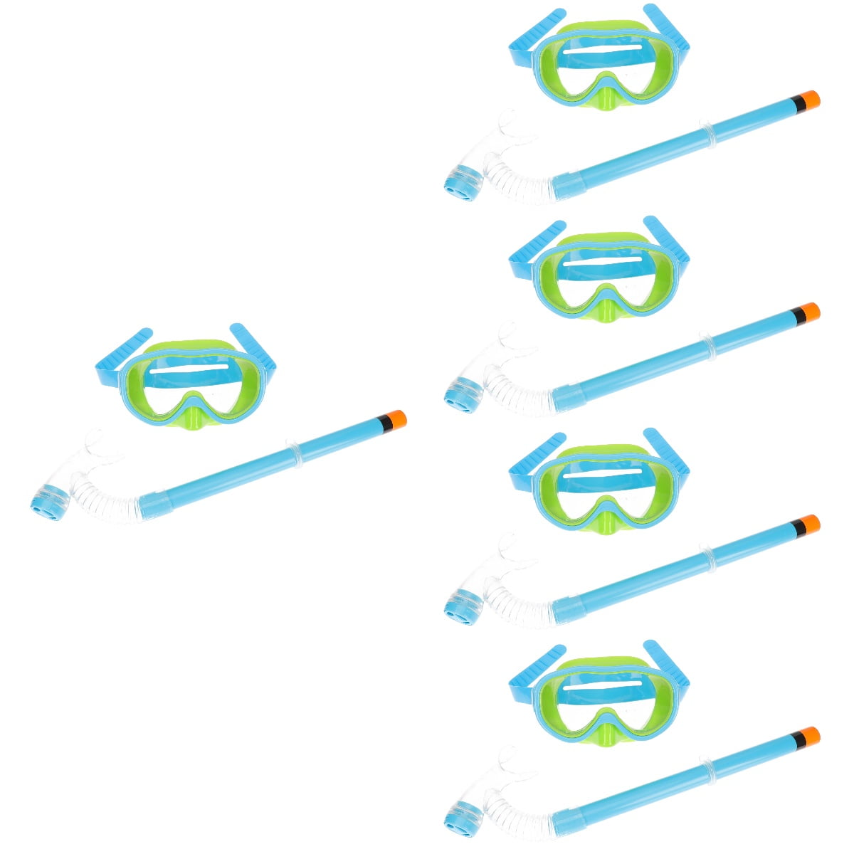 5 Sets Mask Swim Flippers Kids Children's Snorkeling Suit Gear ...