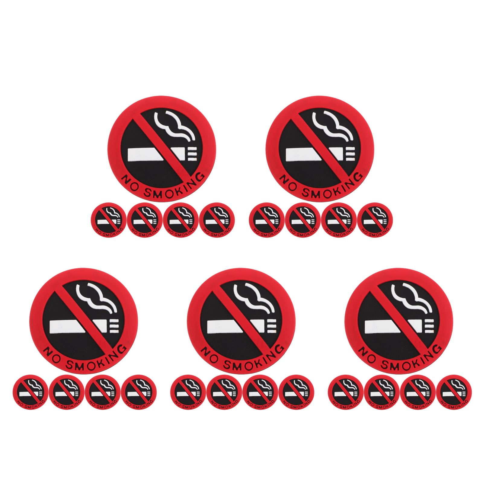 5 Sets No Smoking Car Decal No Smoking Car Sticker Round No Smoking Car ...