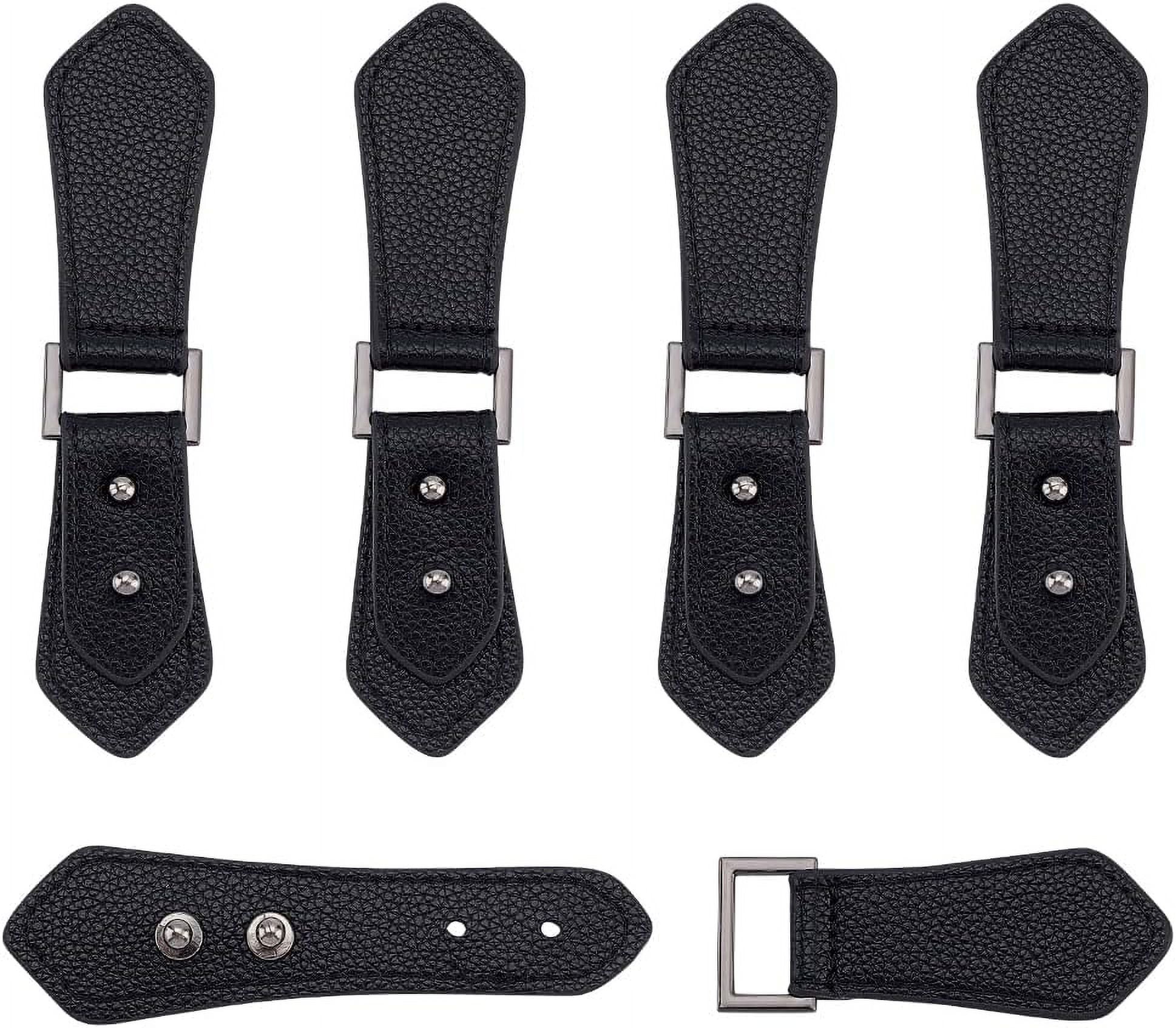 5 Sets PU Leather Cloak Clasp Fasteners Black Sew on Toggle Closures ...