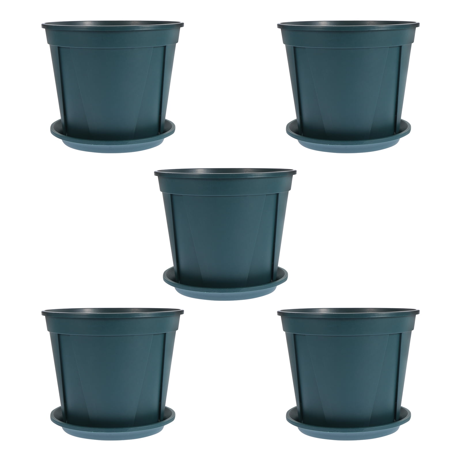 5 Sets Root Control Gallon Pots Plastic Flowerpots with Tray Plant ...