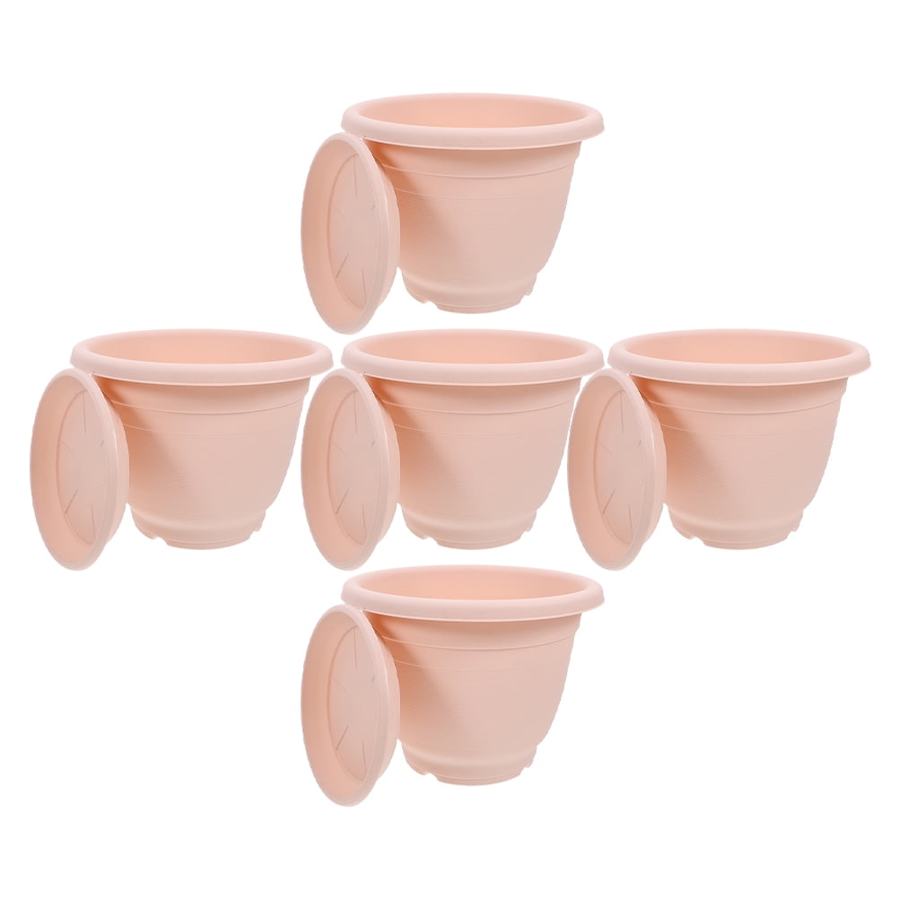 5 Sets Round Planter for Indoor Plants Nursing Pots Home Pink - Walmart.com