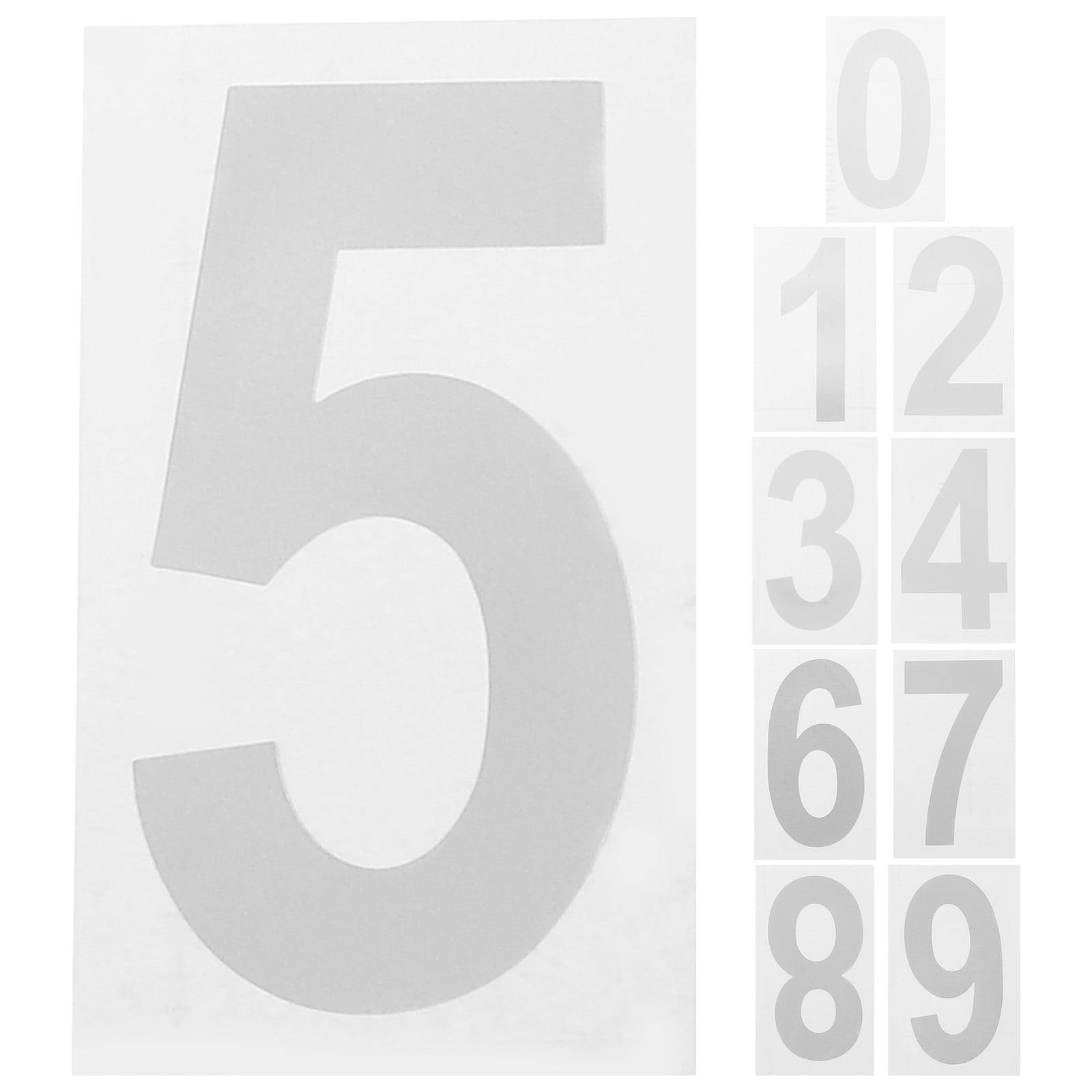 5 Sets Self Adhesive Numbers Stickers Reflective Mailbox Numbers Decals ...