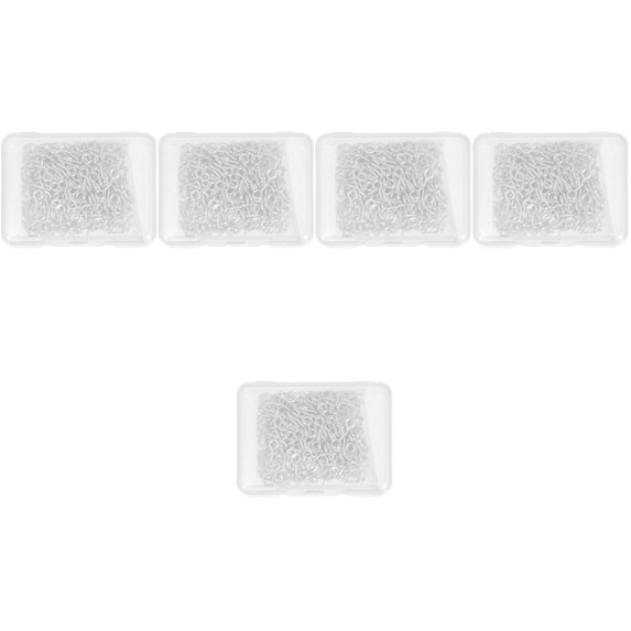 5 Sets Self-tapping Eye Bolt Hooks Metal Screw Grommet Jewelry Eyeglass ...