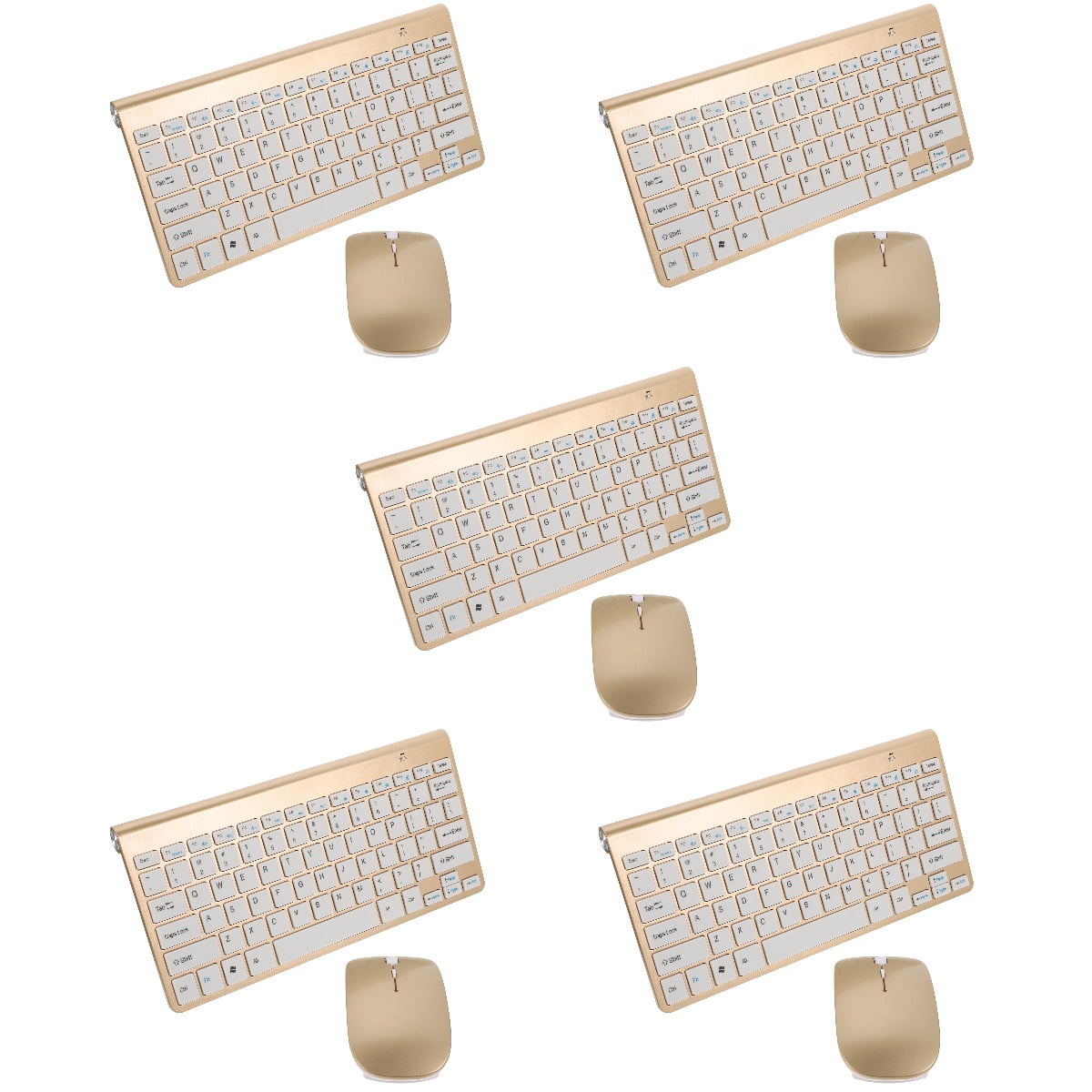 5 Sets Simple Wireless Keyboard with Mouse Computer & Golden - Walmart.com