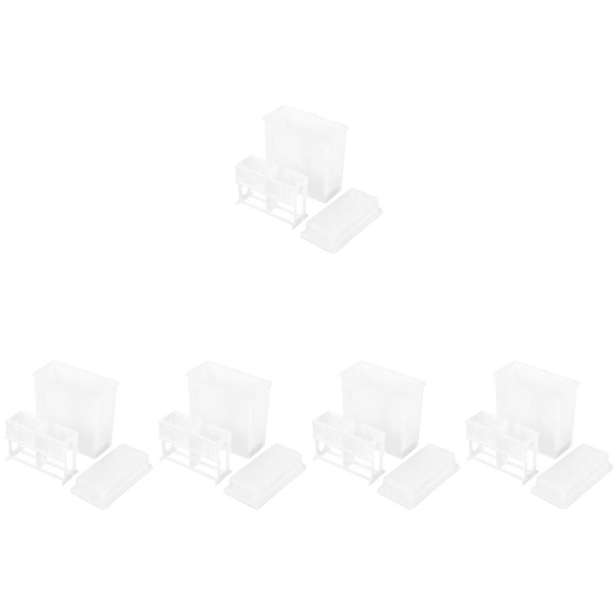 5 Sets Slide Rack Plastic Slides Staining Jar Storage 24 Slots Racks ...
