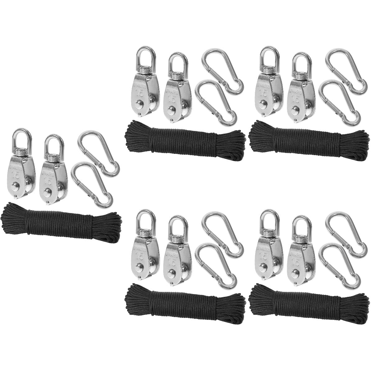 5 Sets Small Pulley Lifting Pulley Block Cable Rope Attachment with ...