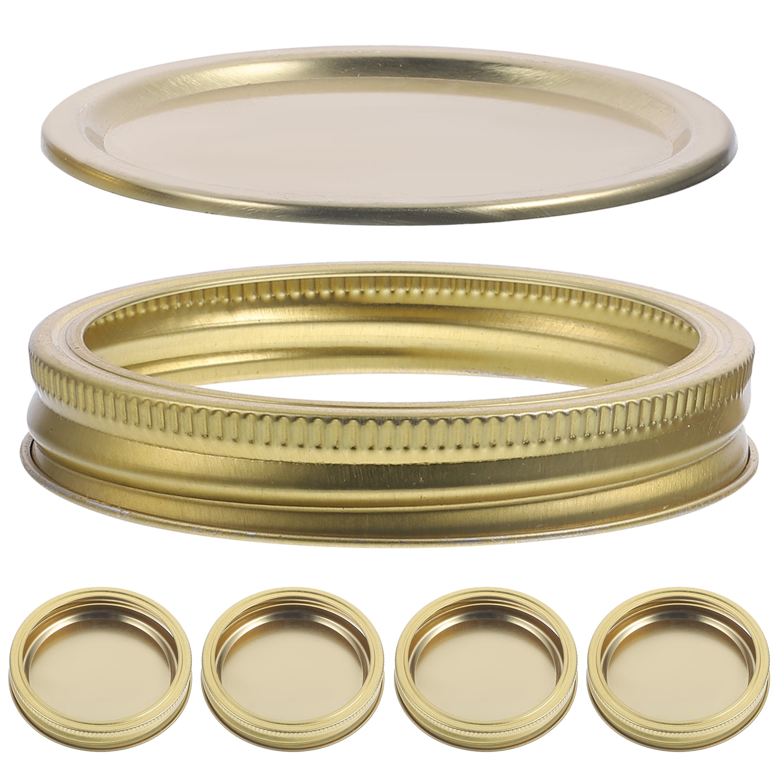 5 Sets Spice Jar Lids Kerr Canning and Rings Metal Storage for Mason ...