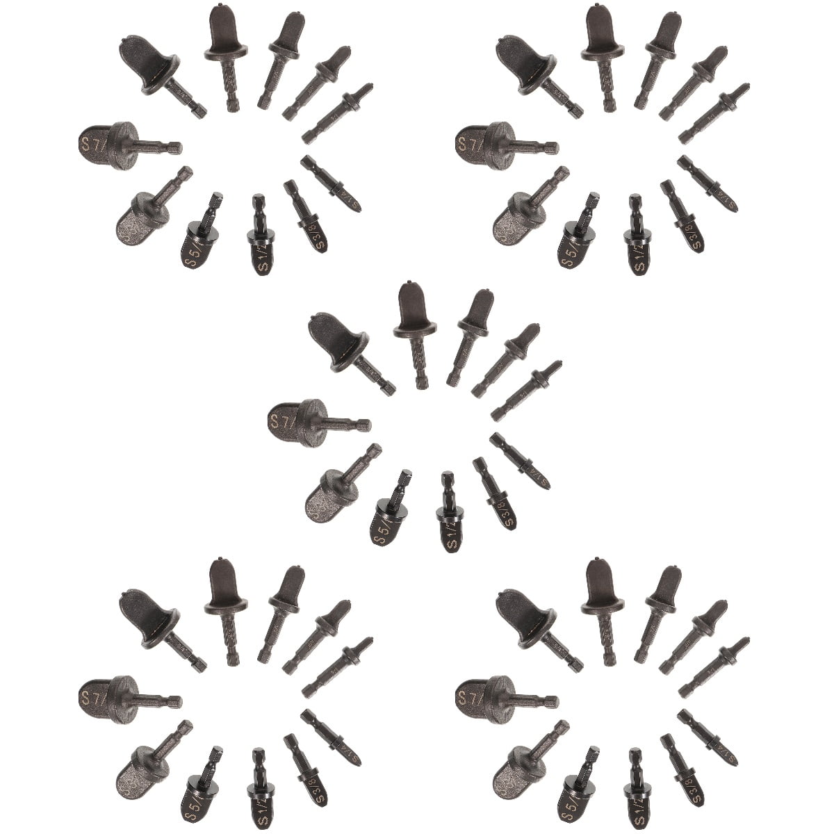 5 Sets Swaging Tool Drill Bit Metal Swaging Tool Expander Drill Bit ...