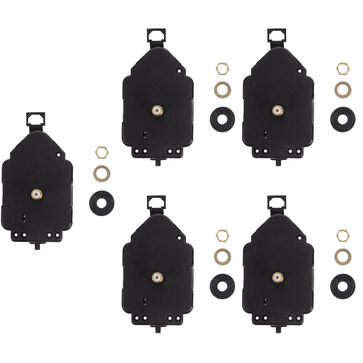 5 Sets Swing Movement Torque Wall Clock Mechanism Battery Black ...