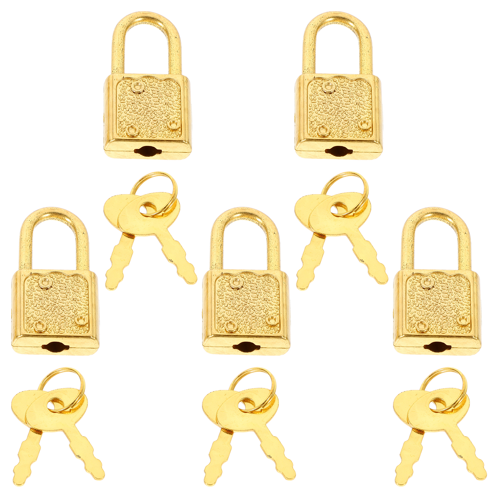 FENGGUIQU 5Sets Lightweight Plastic Padlock and Keys for Treasure Chest ...