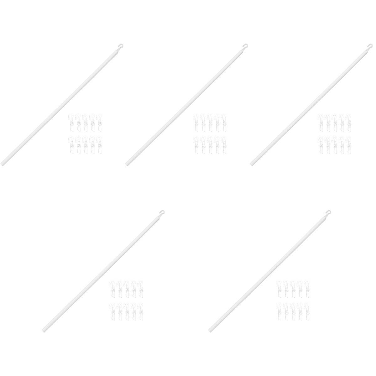 5 Sets Venetian Blind Rod Curtain Rod Window Curtains Blind Wand ...