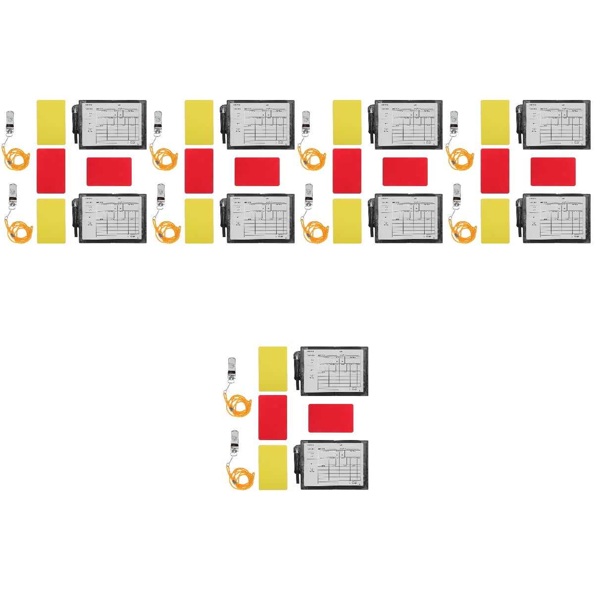 5 Sets Whistle Referee Red and Yellow Card Soccer Referee Gear 11X7X1CM ...