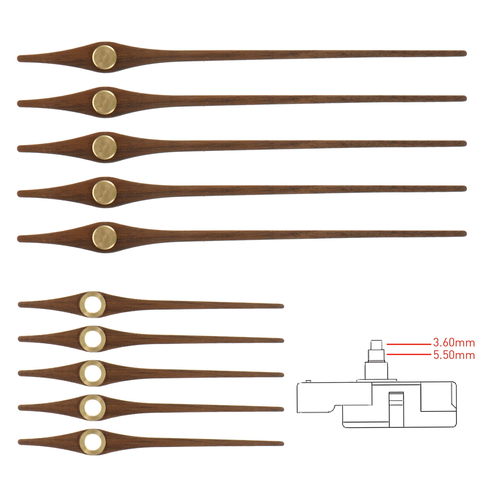 Worgeous Plastic Clock Hands for Replacement in Dark Brown Color Home ...