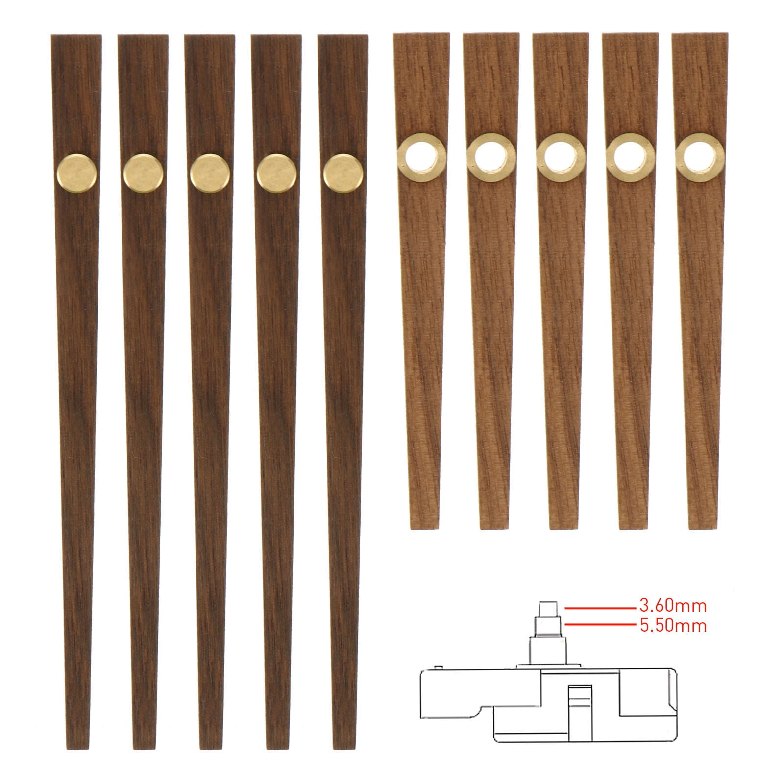 5 Sets Wooden DIY Clock Pointer Plate Replacement Clock Movement Part ...