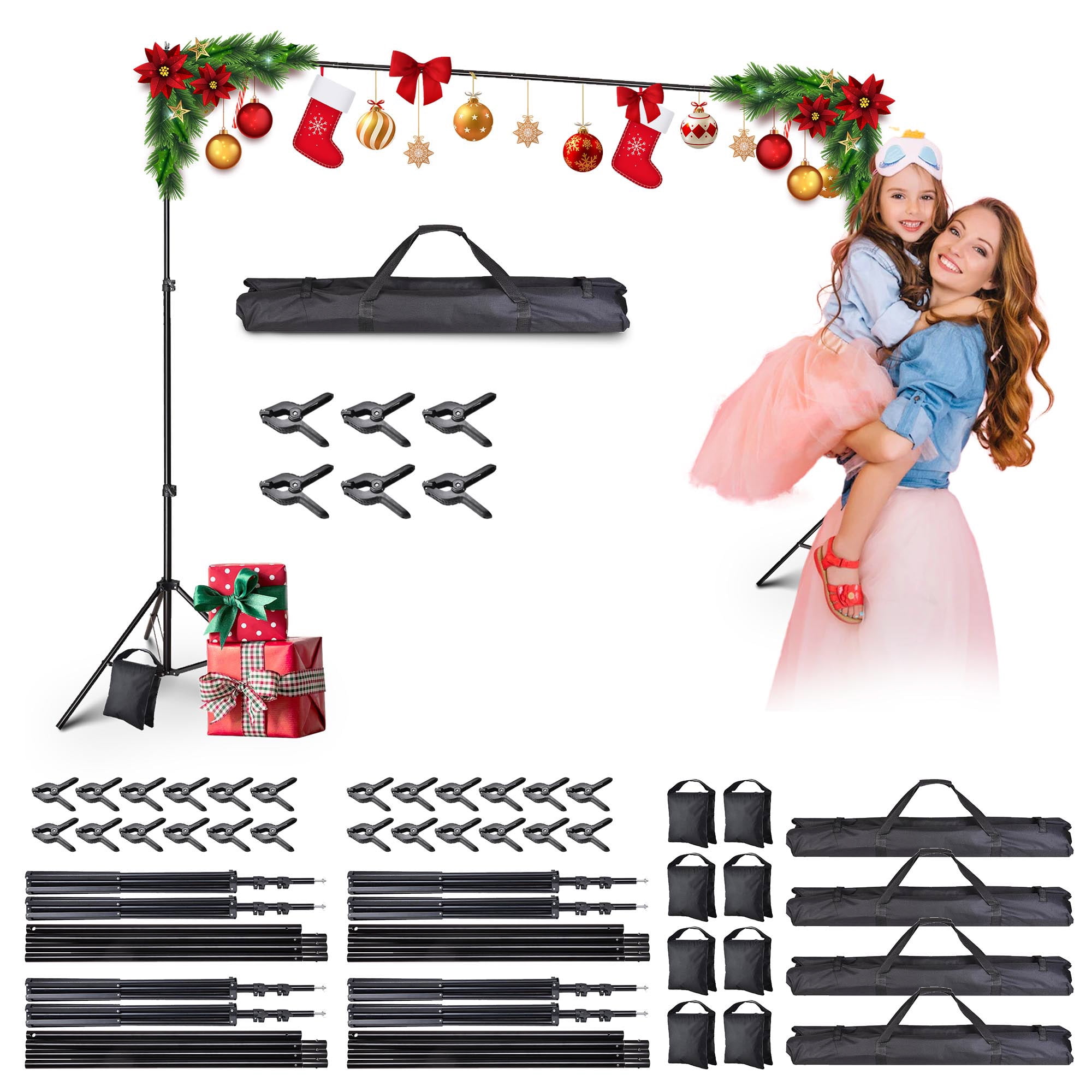 5 Sets of 7x10 Ft Backdrop Stand Party Decor Baby Shower Backdrop ...