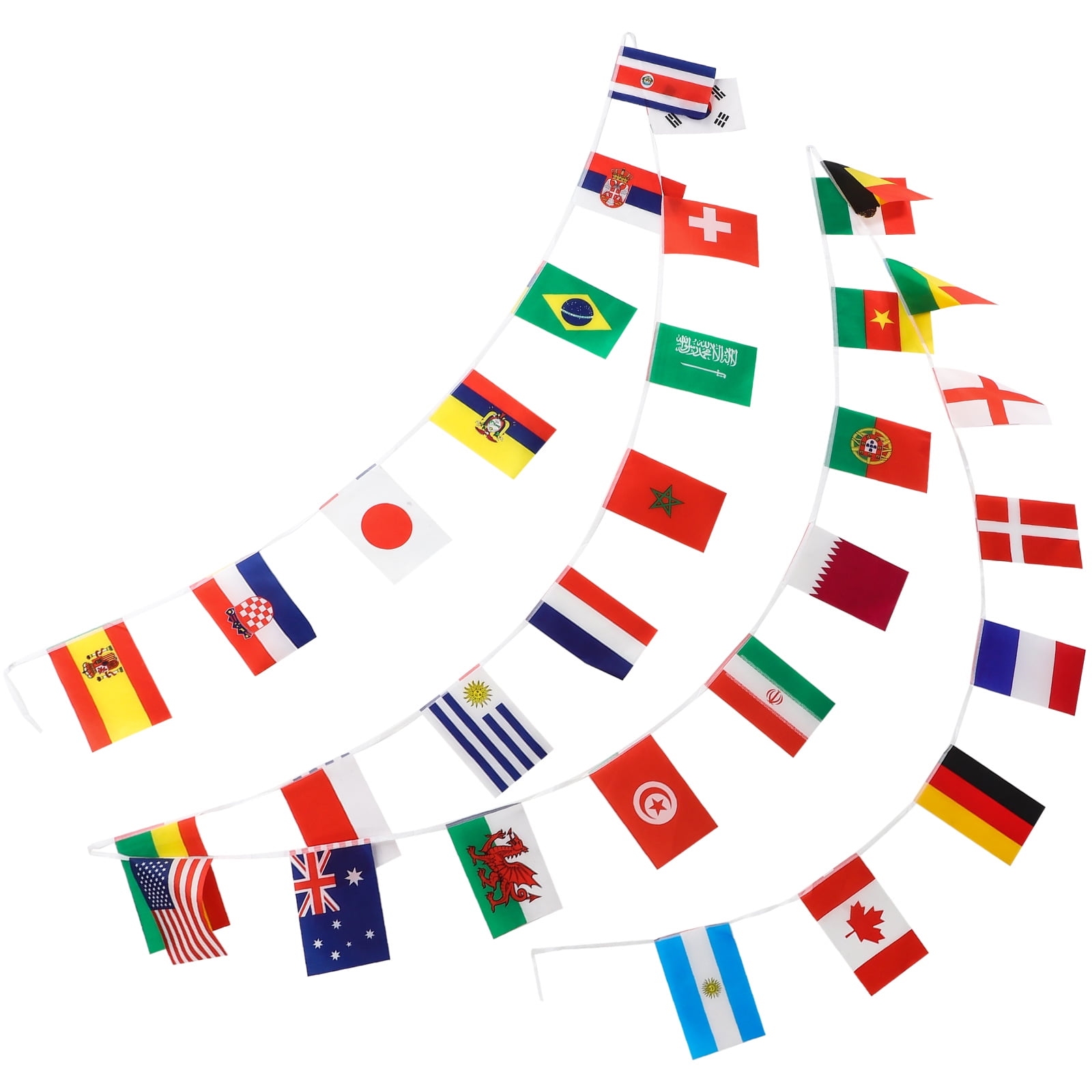5 Sets of Countries String Flags Soccer Party Banners Soccer Themed ...