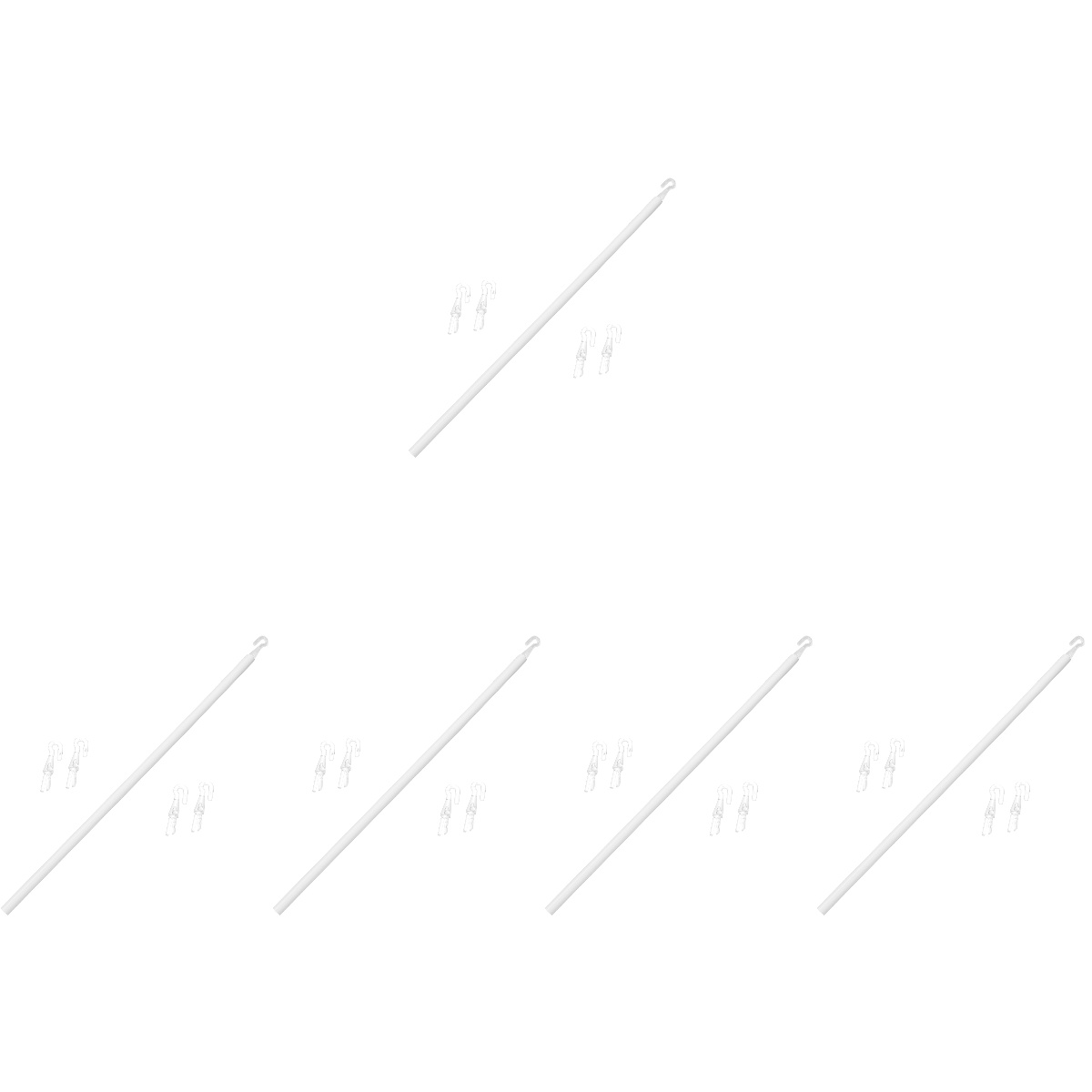 5 Sets of Detachable Blind Wand Vertical Blinds Replacement Blind Rod ...