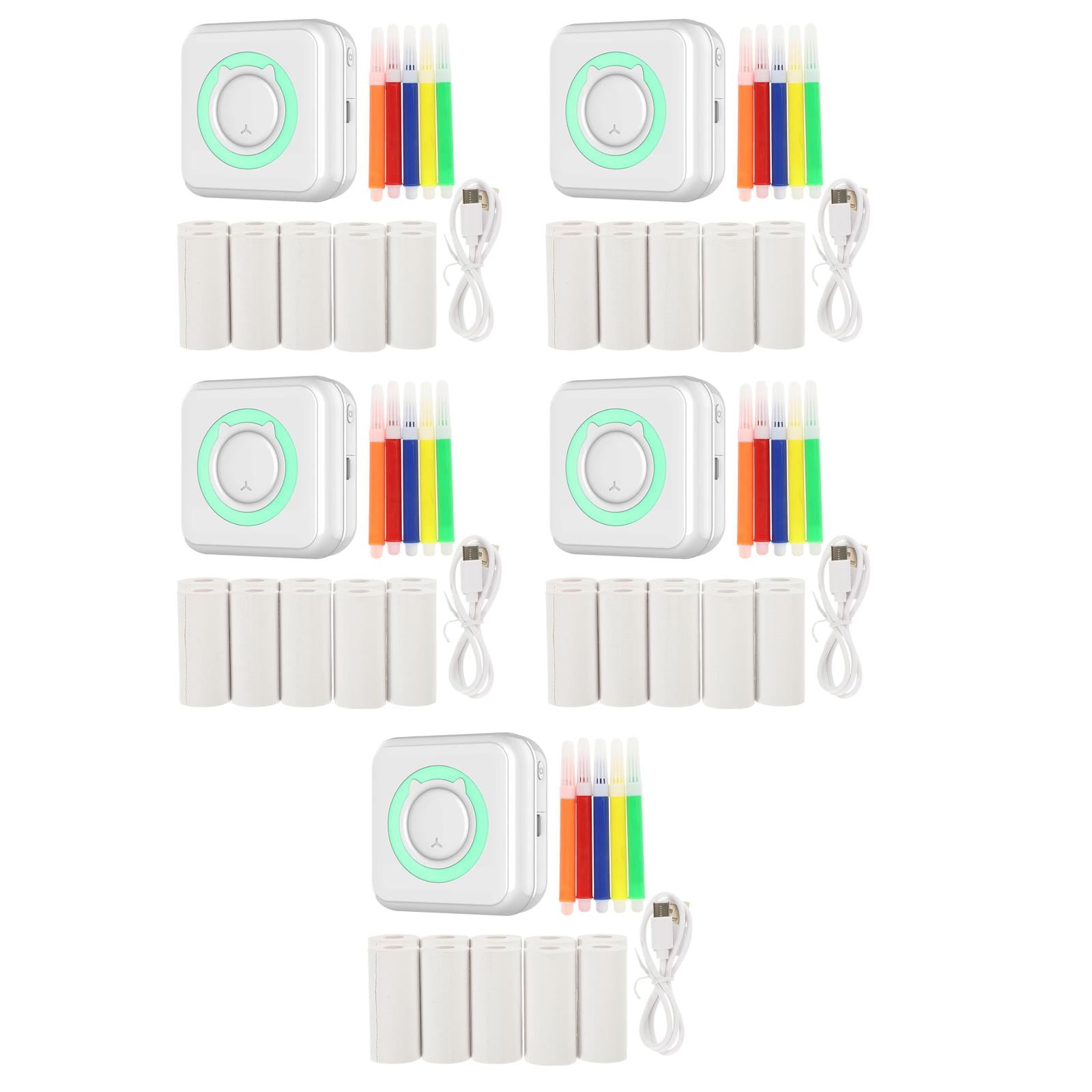 5 Sets of Label Maker Portable Label Printer USB Label Printer Office ...