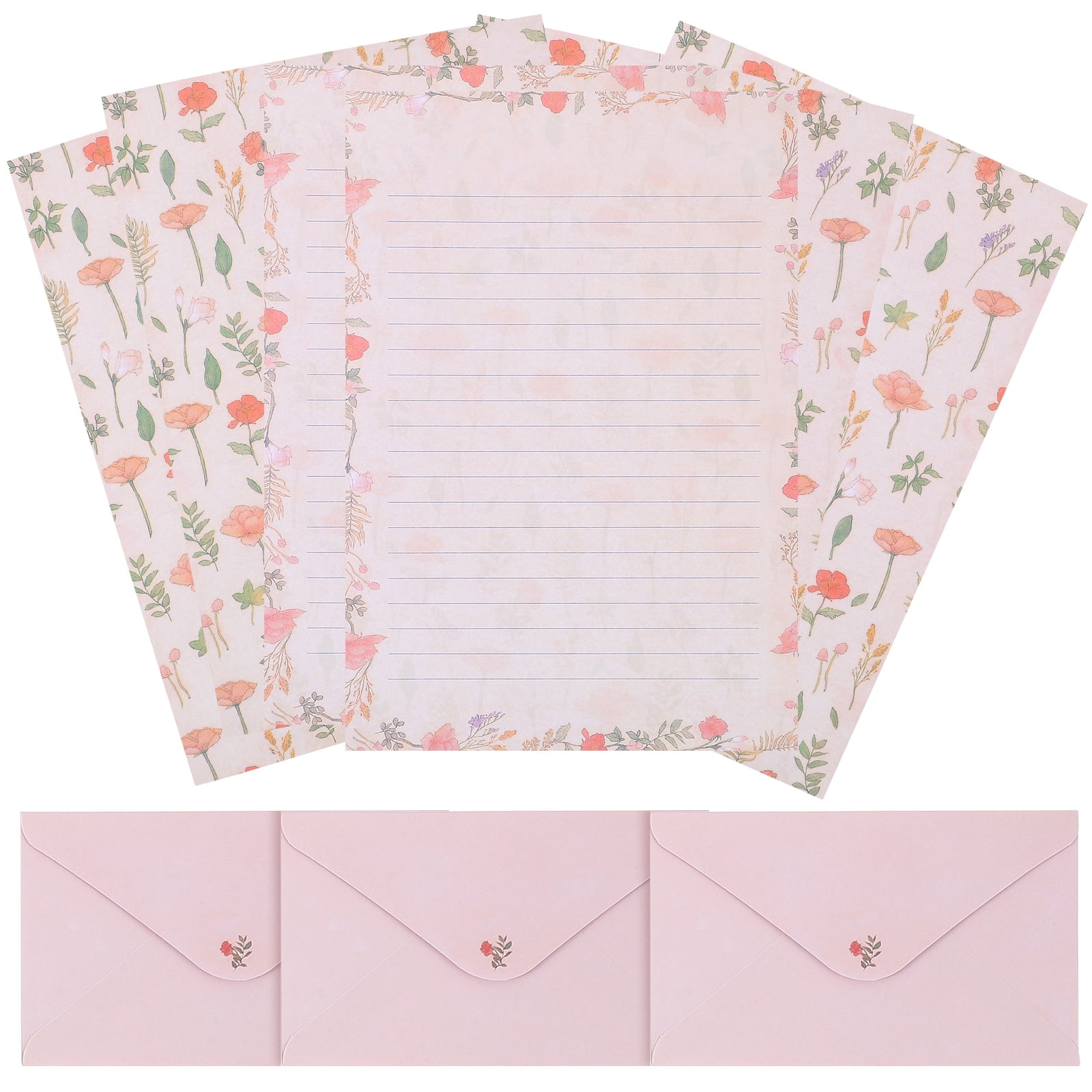 5 Sets of Lovely Letter Paper Kit Letter Writing Paper Decorative ...