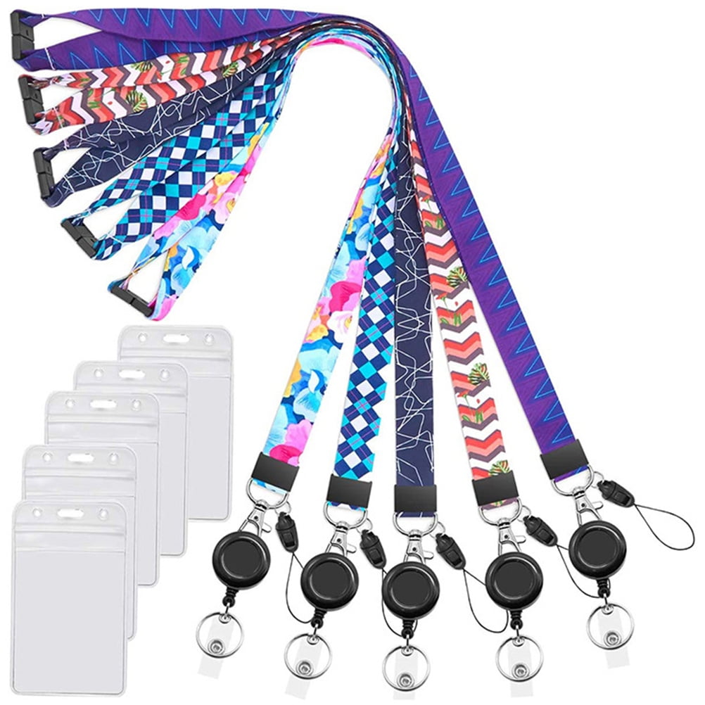 5 Sets of Name Badge Holder Clear Badge Sleeve Work Badge Holder Sleeve ...