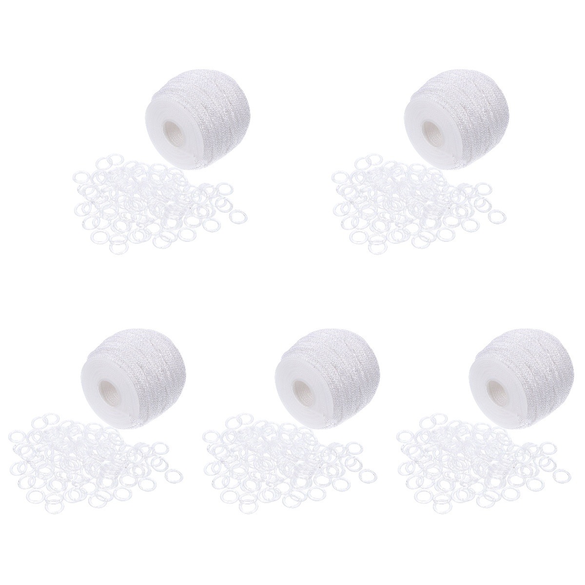 5 Sets of Roman Blind Curtain Rings Shade Blinds Pull String Rope Kit ...