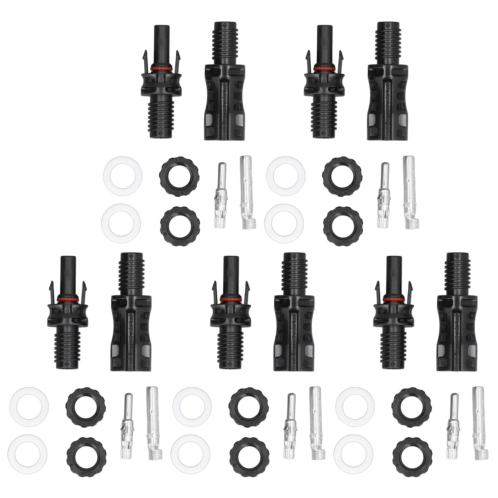 5 Sets of Solar Branch Connectors with UV Protection - Male & Female PV ...