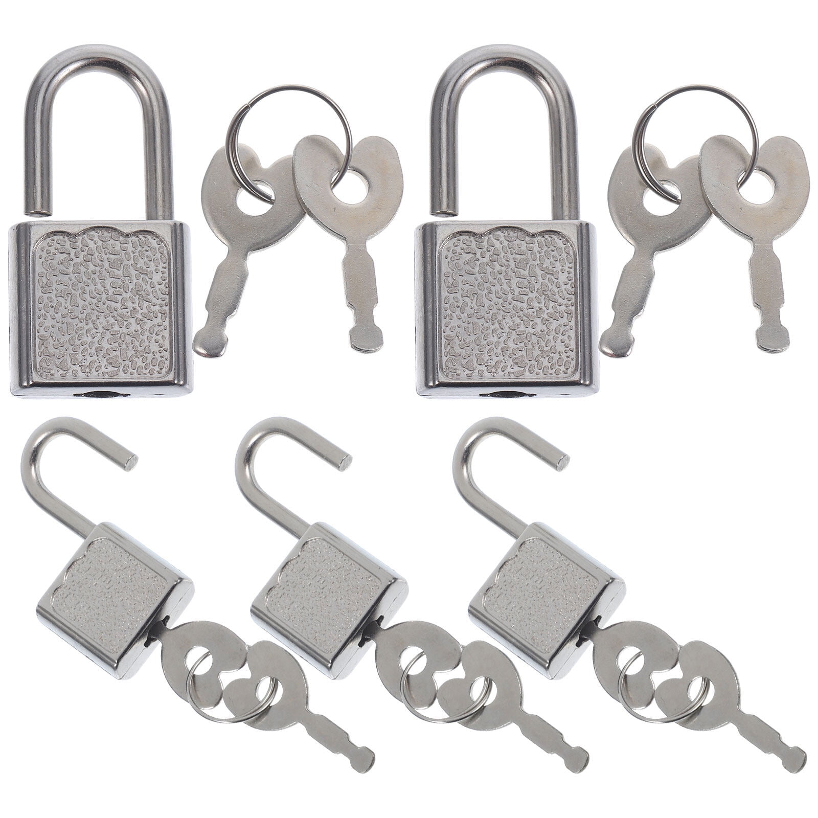 5 Sets of Treasure Box Lock with Key Plastic Lock Kids Toy Box Padlock ...