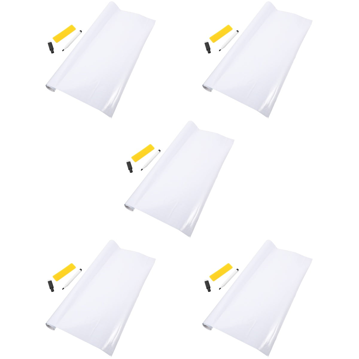 5 Sets of Whiteboard Sticker Board Sheet Erasable Writing Board Sticker ...