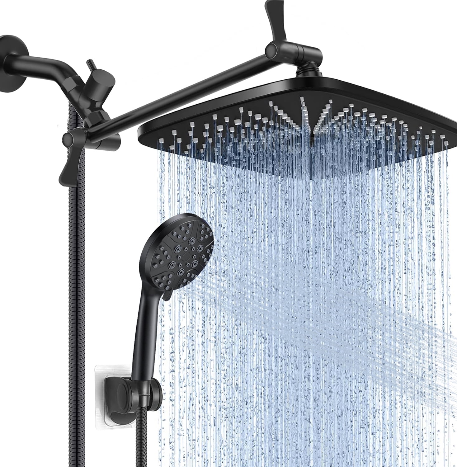 SHOWER MASTER High Pressure 12-inch Rain Shower Head with Handheld ...
