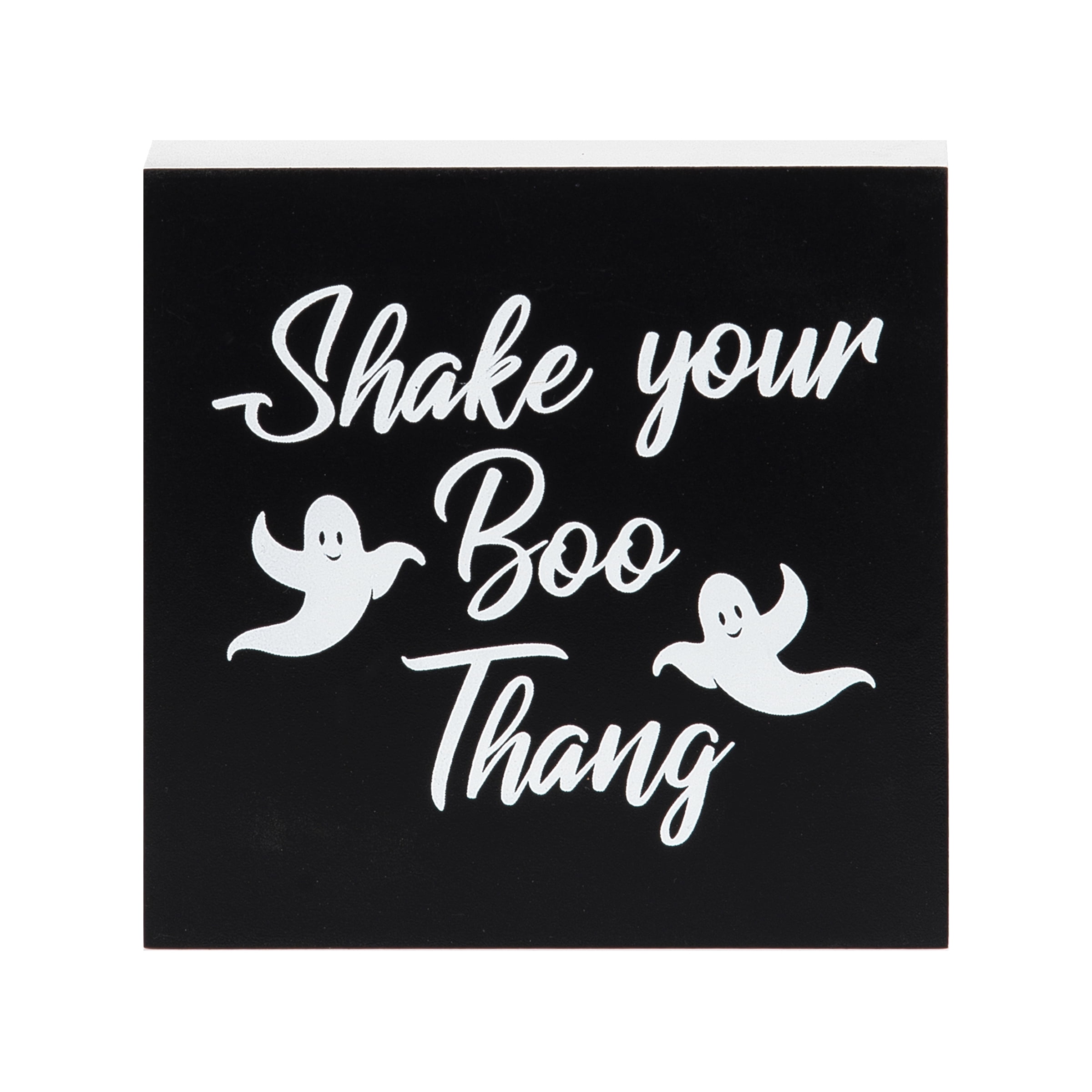 5" "Shake Your Boo Thang" Script Block Halloween Shelf Sitter ...