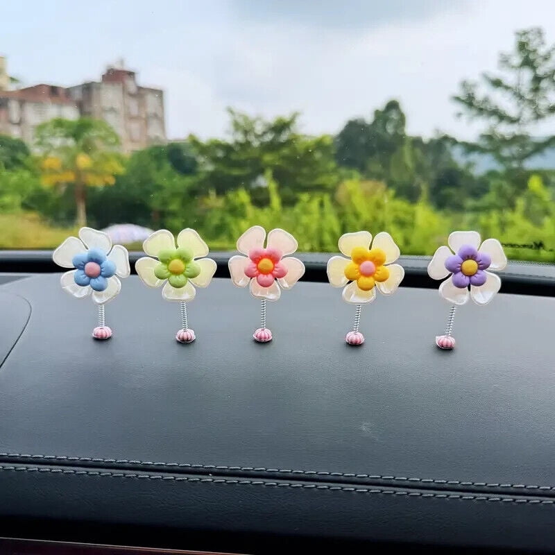 5 Shaking Flowers Car Dashboard Decoration. Car And Room Interior ...