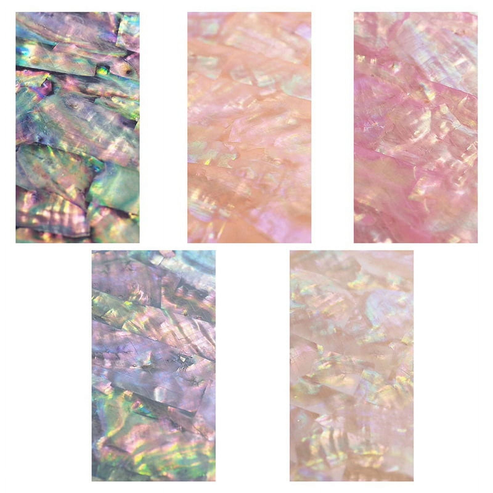 5 Sheet Nail Art Sticker Adhesive Broken Gradient Abalone Flakes 3D ...