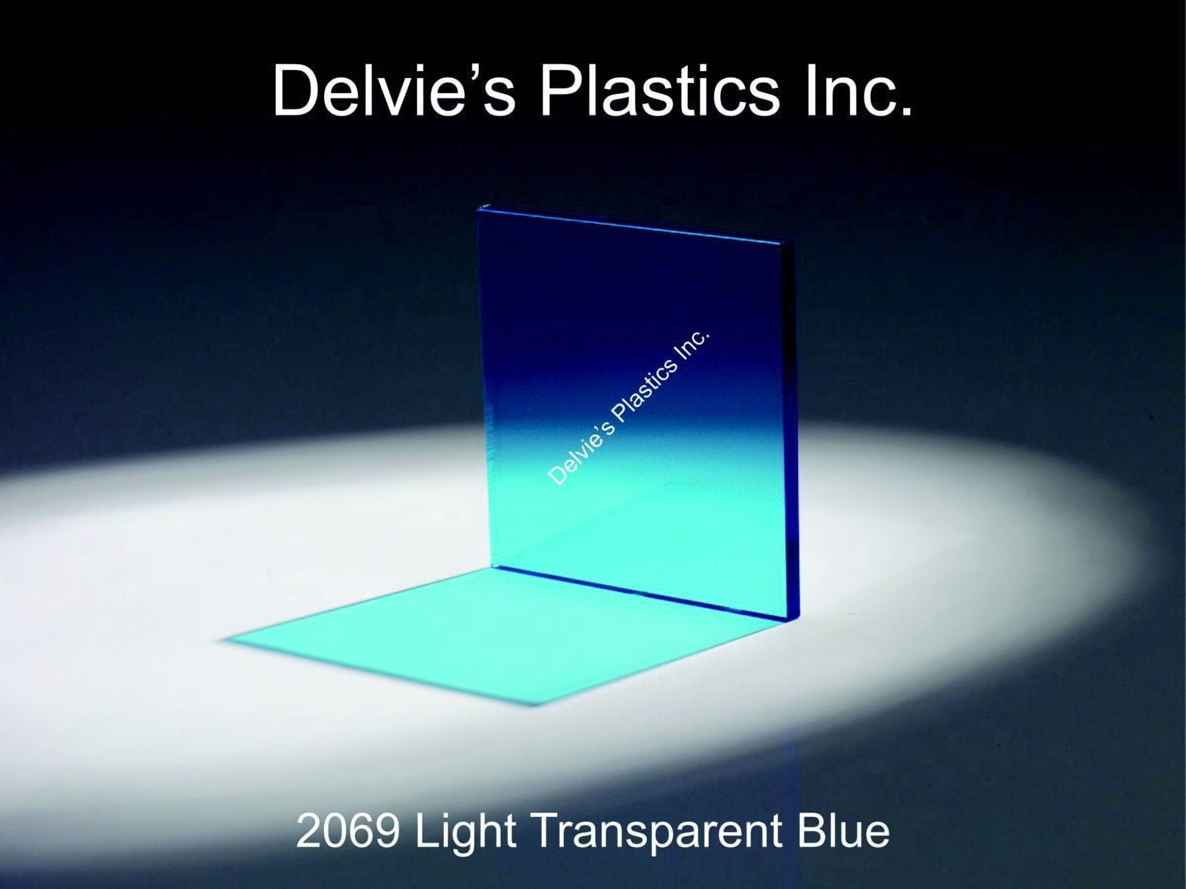 5 Sheets 1/8" 2069 Transparent Blue Cell Cast Acrylic Sheet 12" x 12 ...