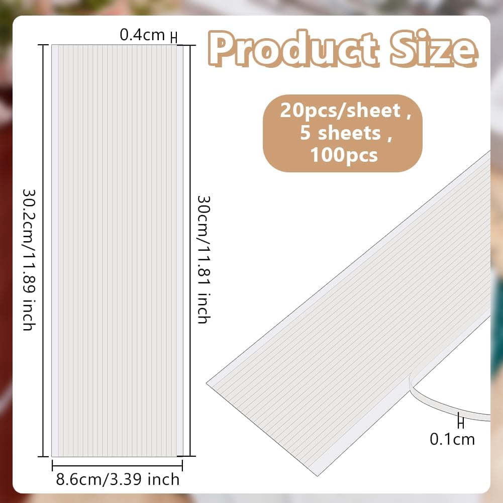 5 Sheets 100Pcs Non Slip Silicone Grips for Quilt Templates 11.9x3.4 ...