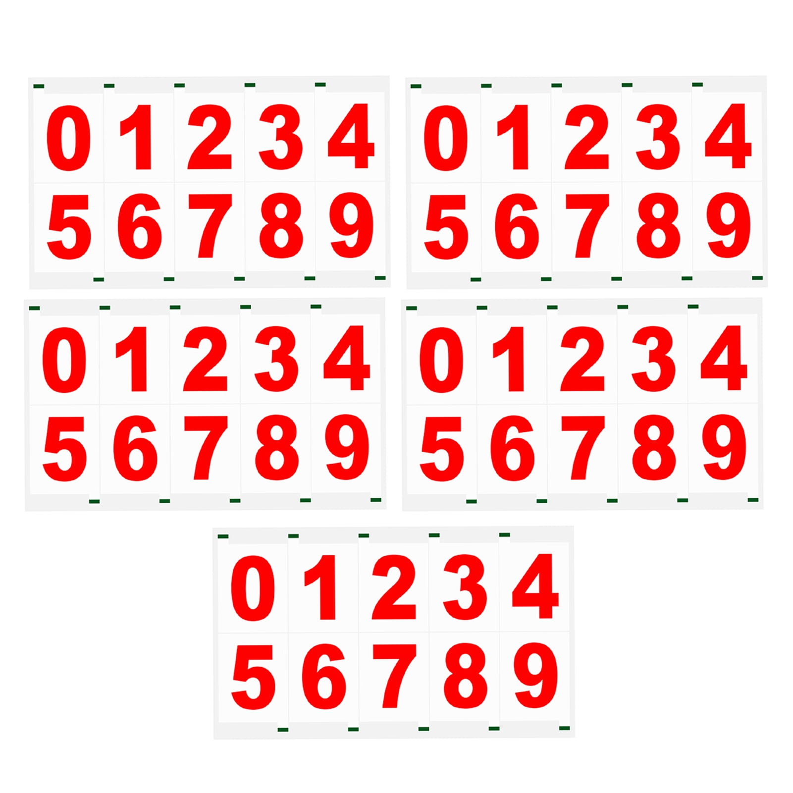 5 Sheets 2/3/4-Inch Reflective Mailbox Number Sticker 0 to 9 Waterproof ...