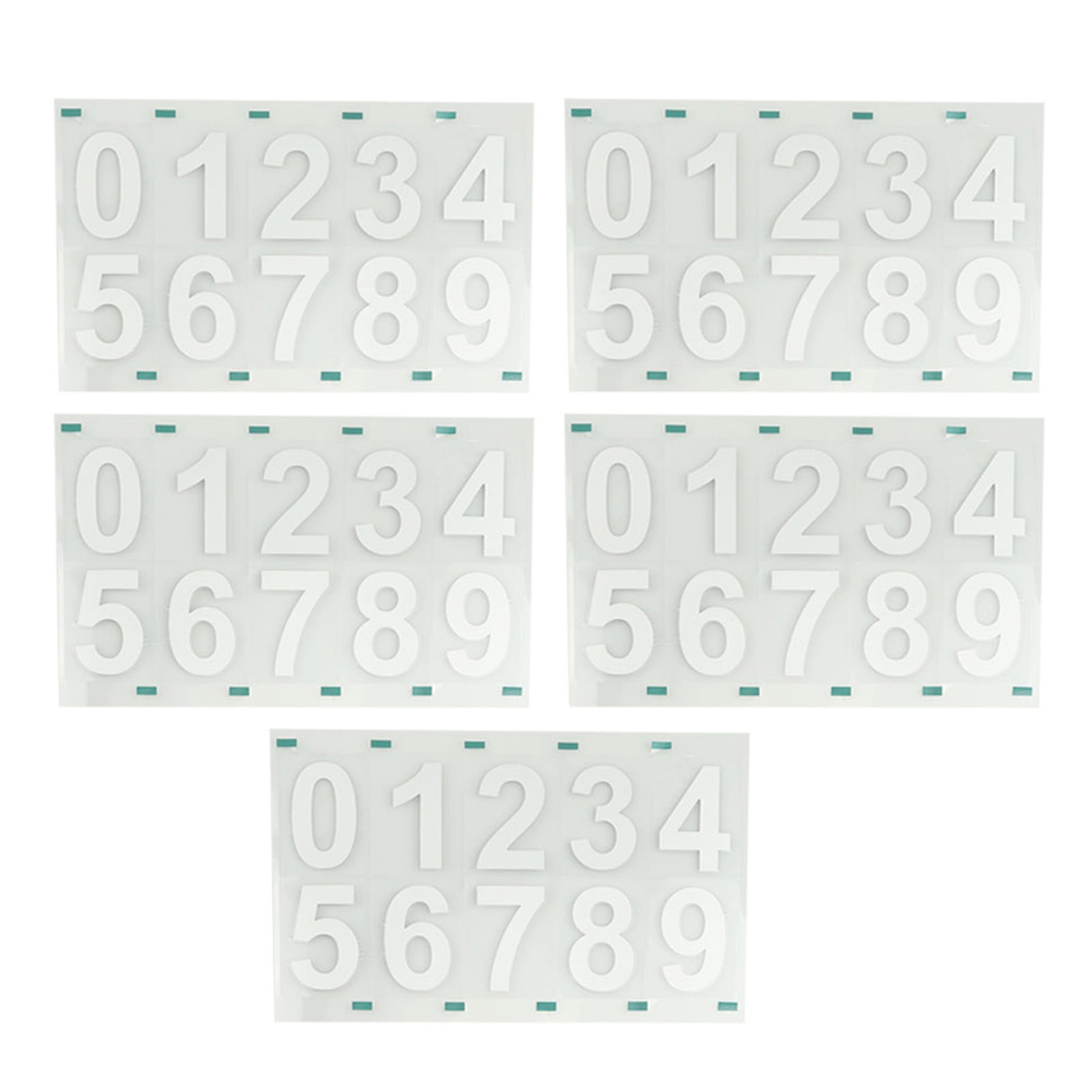 5 Sheets 2/3/4-Inch Reflective Mailbox Number Sticker 0 to 9 Waterproof ...