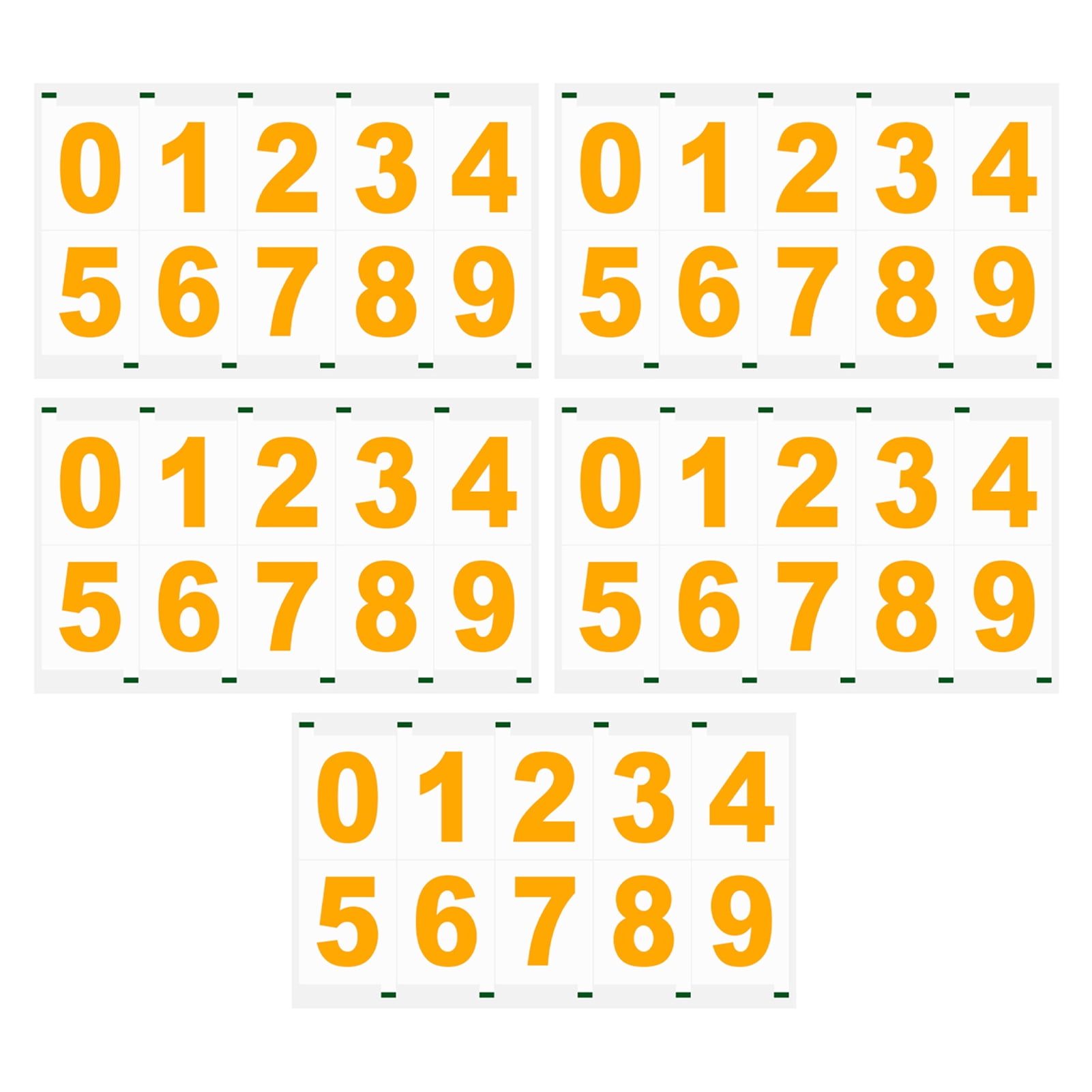 5 Sheets 2/3/4-Inch Reflective Mailbox Number Sticker 0 to 9 Waterproof ...