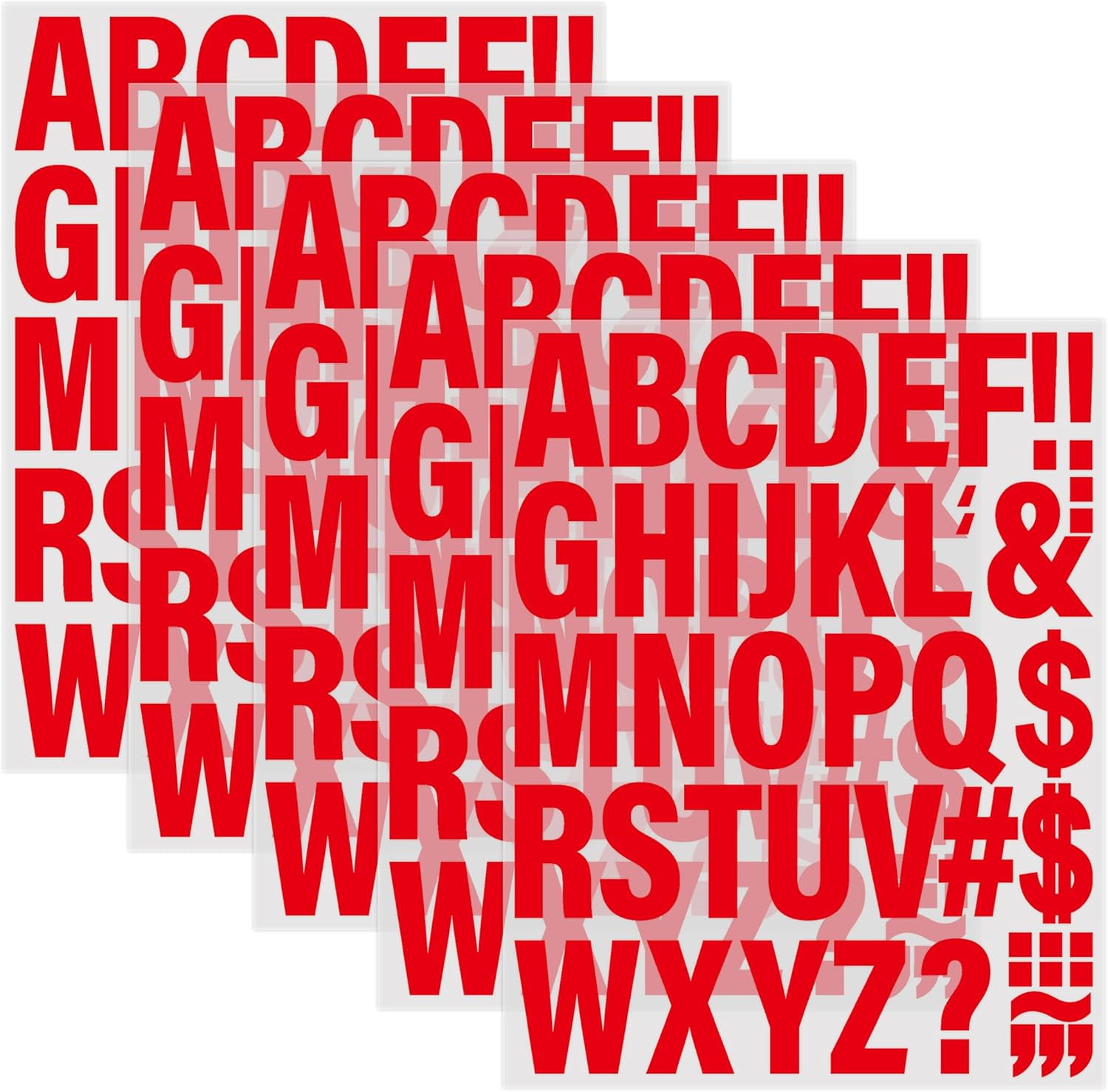 5 Sheets 220 Pieces Iron On Letters for Clothing, 2 Inch Heat Transfer ...