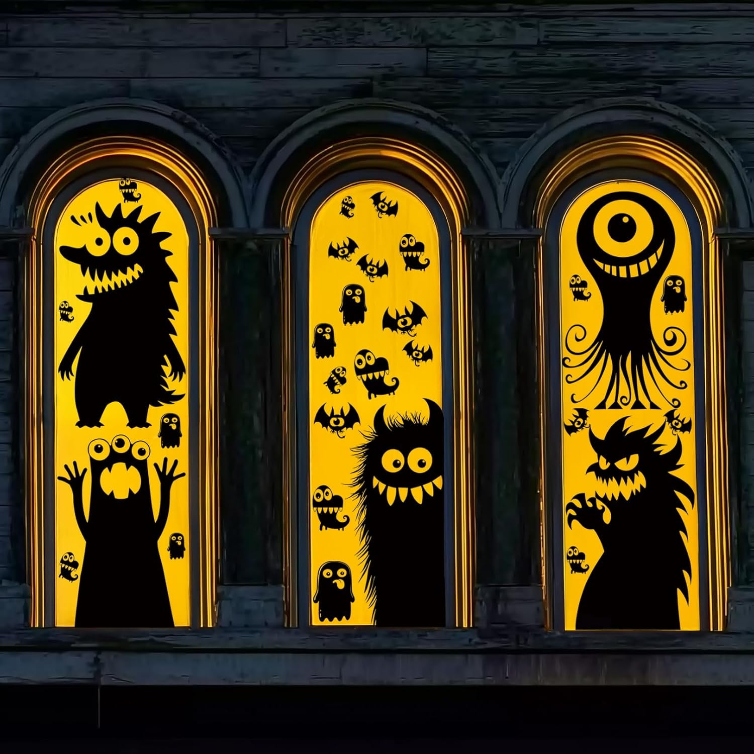 5 Sheets 29 Pcs Giant Adorable Peeking Halloween Window Clings Naughty ...