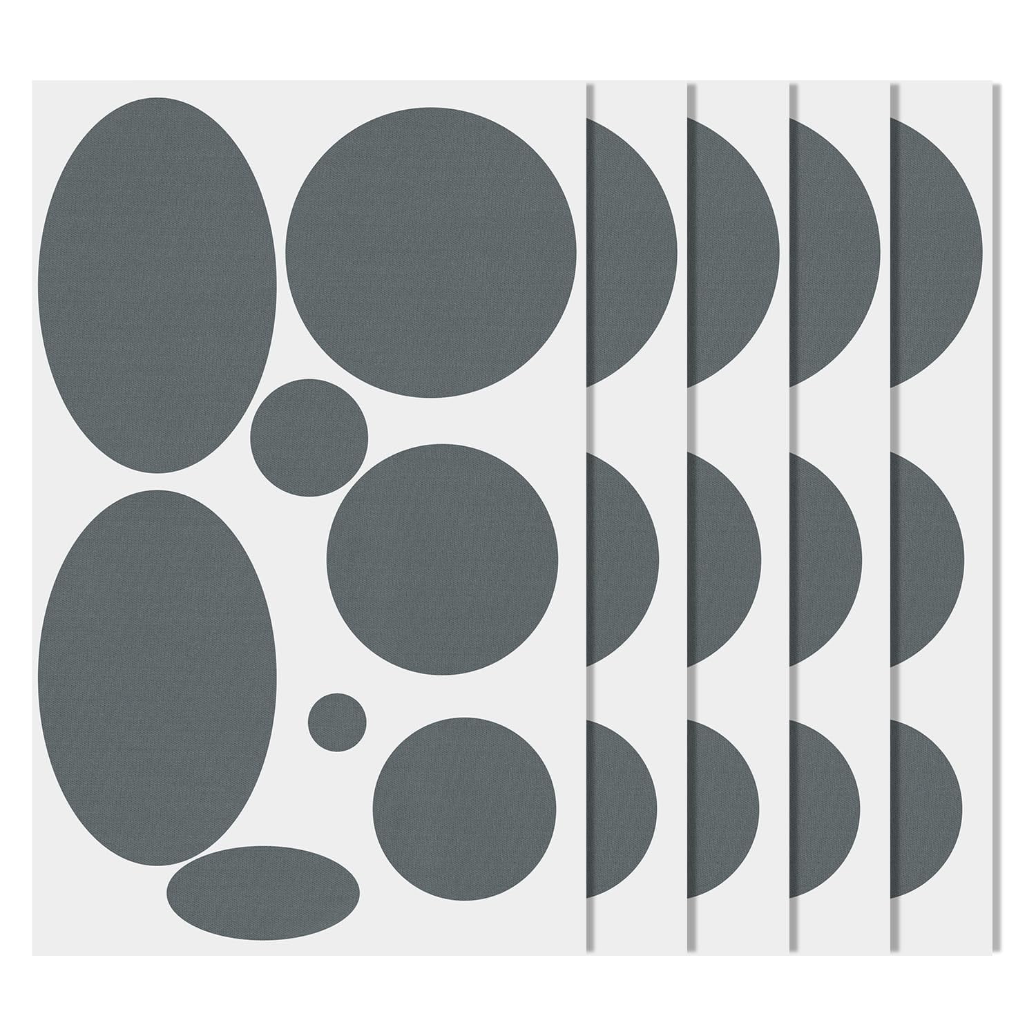 5 Sheets/40pcs Down Jacket Patch, Gray Self Adhesive Nylon Repair Patch ...