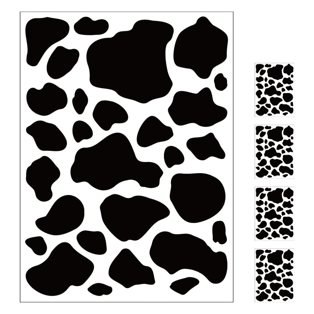 5 Sheets Adhesive Cow Print Sticker Sticky Wall Decal Nursery Room Wall ...